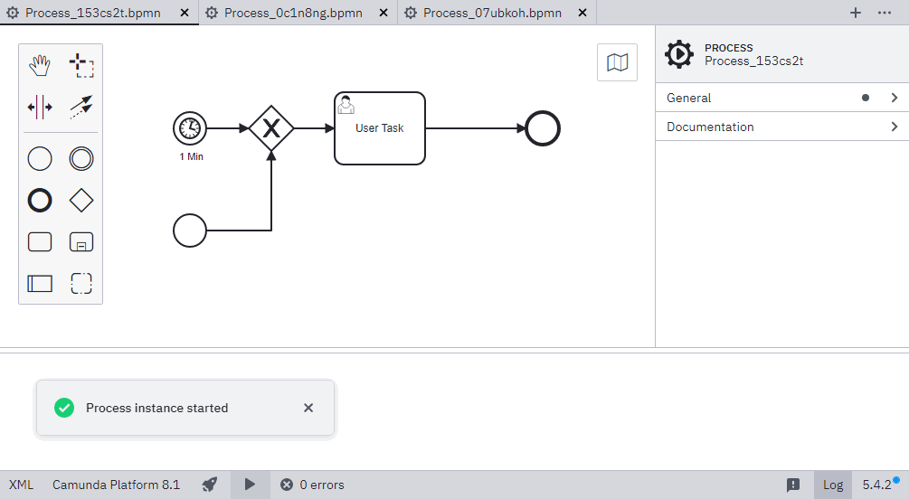 I Can Start Message Timer Start Events Process By Camunda Modeler Or Createprocessinstance