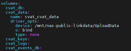 Question: Is the way to specify CVAT directories to store its data(datasets and annotation ...
