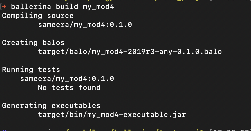 Fix The Formatting Of The `ballerina Build` Output · Issue 18858 · Ballerina Platformballerina