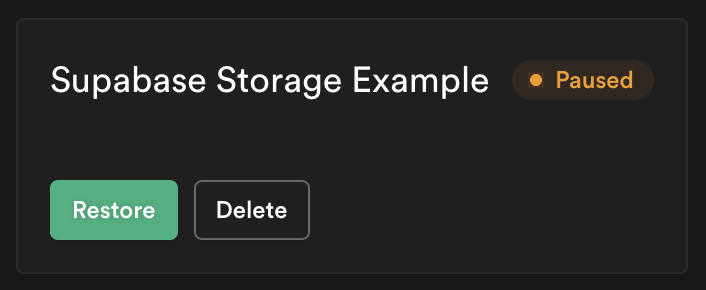 Unable to resume paused project · supabase · Discussion #4930 · GitHub