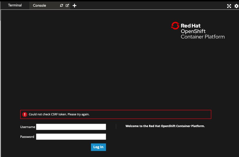 Trying to use tutorial and on console login get an error and can't log in to the console · Issue ...