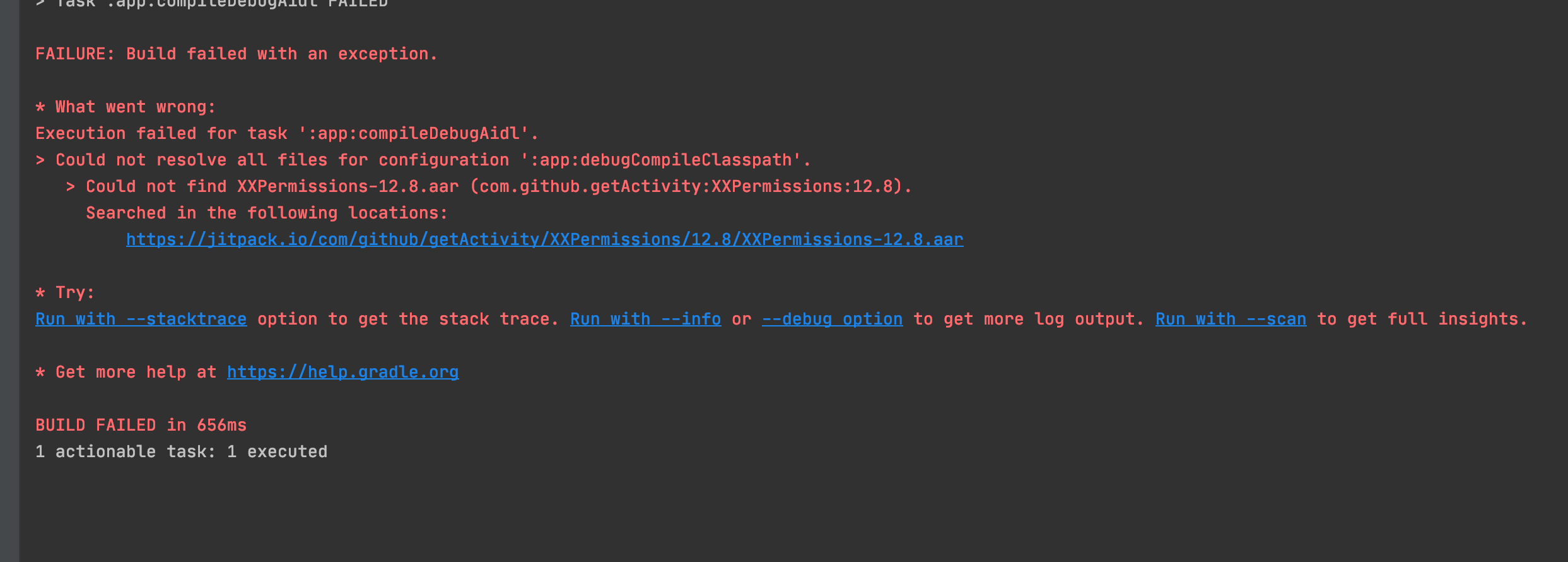 Could not find XXPermissions-12.8.aar (com.github.getActivity:XXPermissions:12.8). · Issue #134 ...