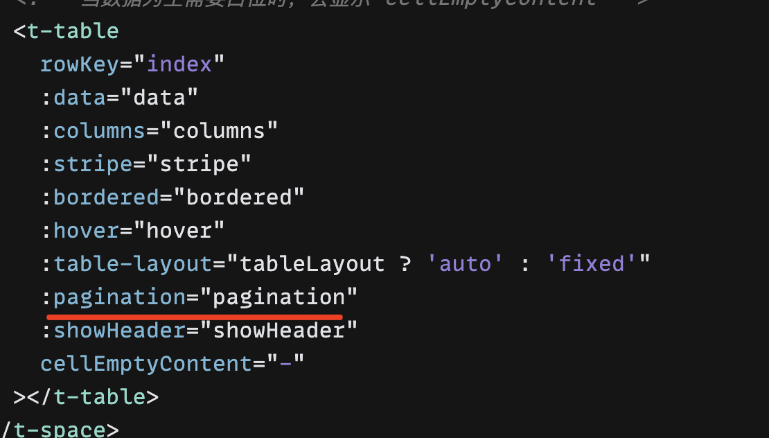 Pagination 分页 table 隐藏页码失效 · Issue #174 · Tencent/tdesign-vue-starter · GitHub