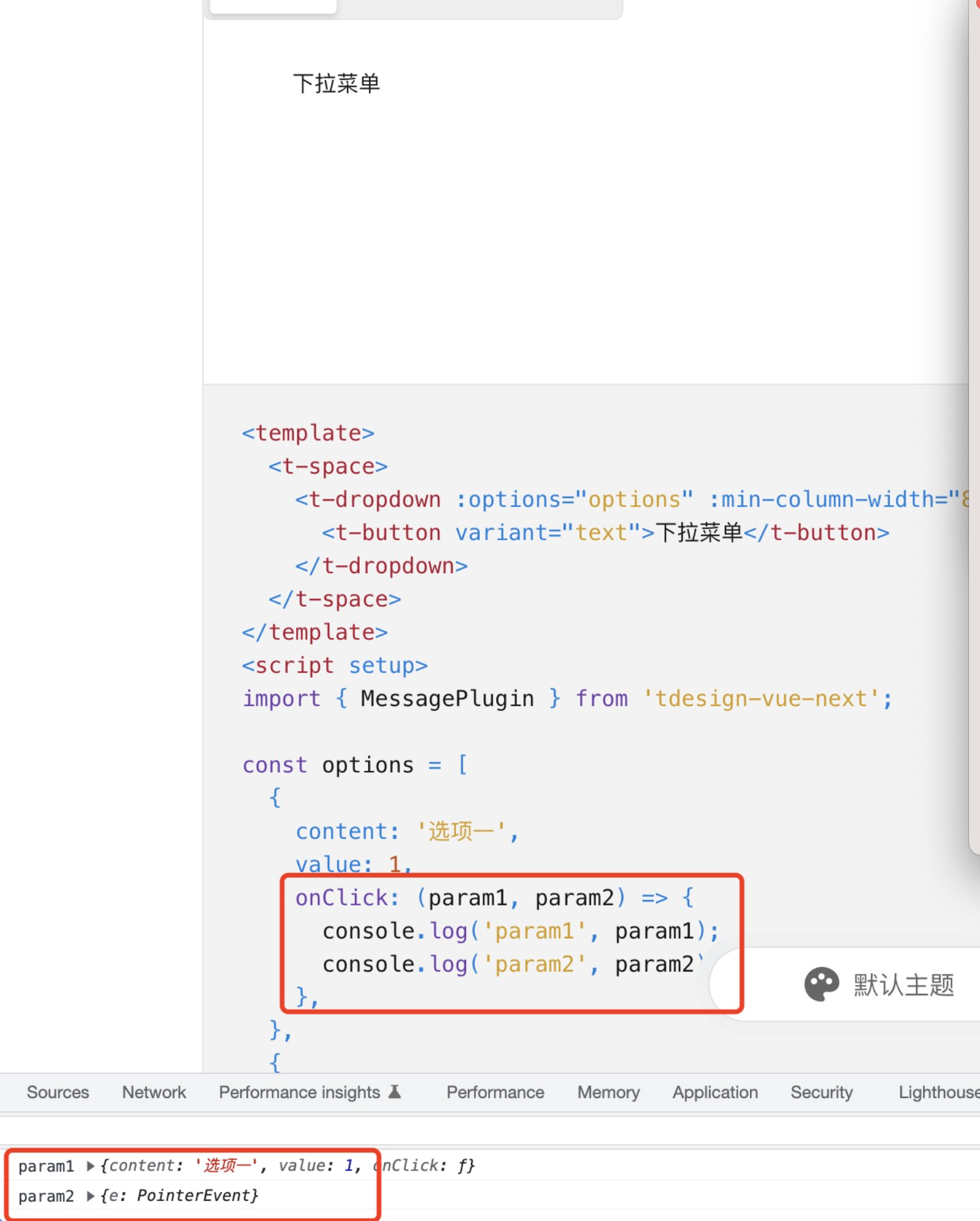 [Dropdown] `OnClick` 类型错误 · Issue #2787 · Tencent/tdesign-vue-next · GitHub