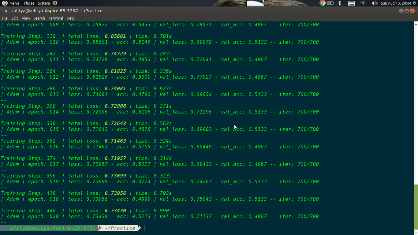 Loss too high and the accuracy remains constant even after 20 epochs · Issue #873 · tflearn ...
