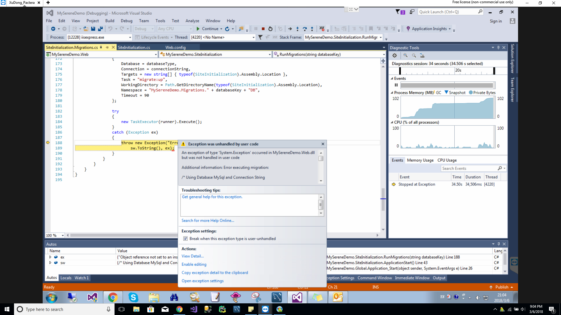 first run and execute the mysql query has errors · Issue #3329 · serenity-is/Serenity · GitHub