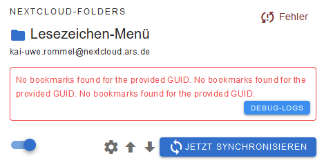 sync fails since upgrade of Floccus to 4.4.1 · Issue #694 · floccusaddon/floccus · GitHub