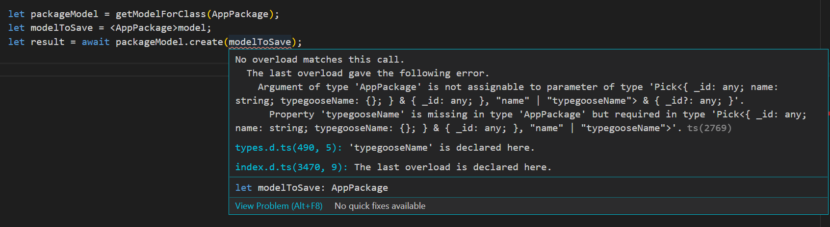Property 'typegooseName' is missing in type. · Issue #581 · typegoose/typegoose · GitHub