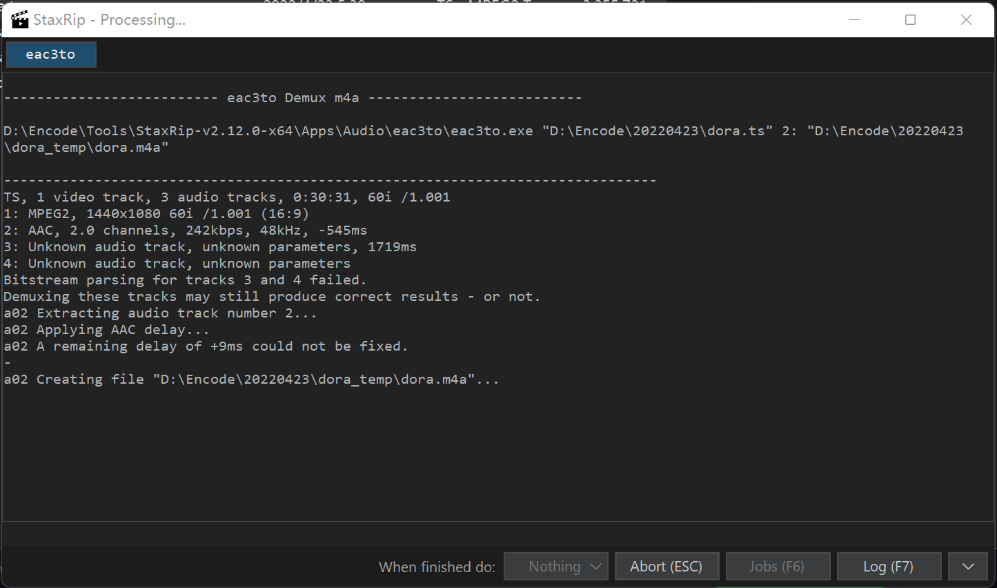 Better handling of eac3to errors · Issue #866 · staxrip/staxrip · GitHub