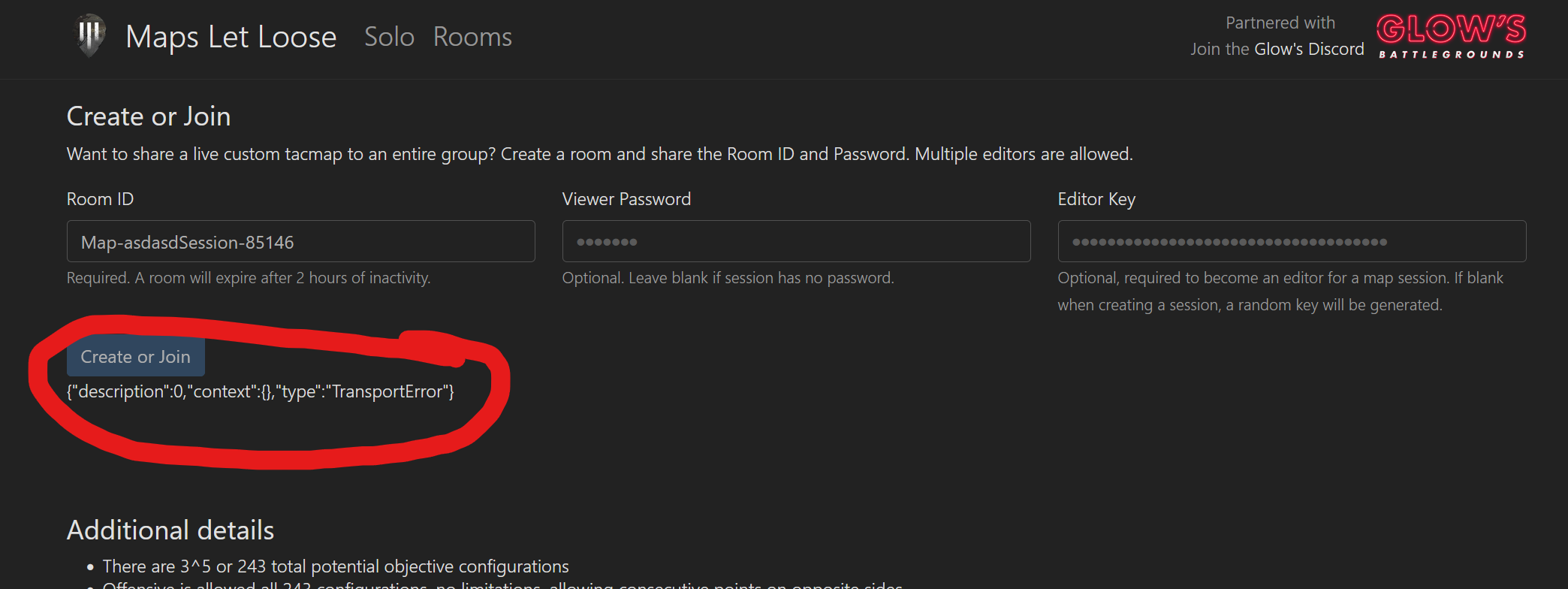 Rooms functionality broken on mattw.io · Issue #91 · mattwright324/maps-let-loose · GitHub