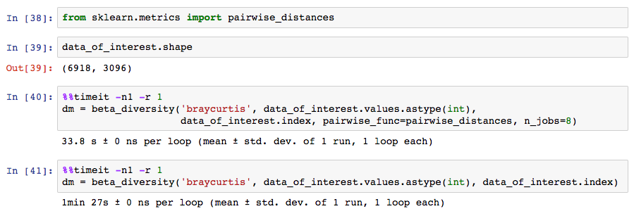 Expose, or support, sklearn.metrics.pairwise_distances in beta/alpha ...