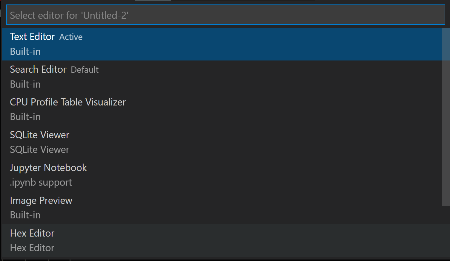 There Is No `reopen Editor With ` After Reopened `untitled` Editor Via Hexeditor · Issue 352