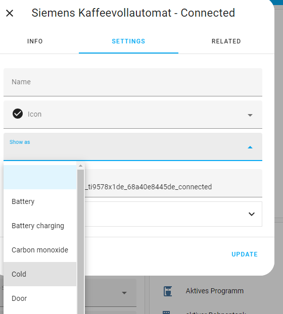 Change binary_sensor device Class ... "connectivity" not available in selection · Issue #87926 ...