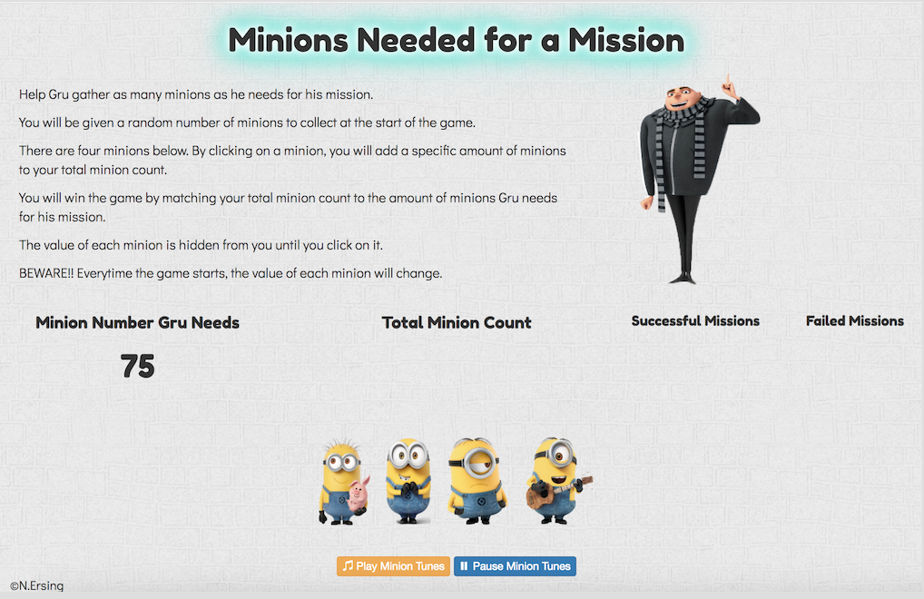 GitHub - nersing/Minion_Game: Minion collecting game using the jQuery ...