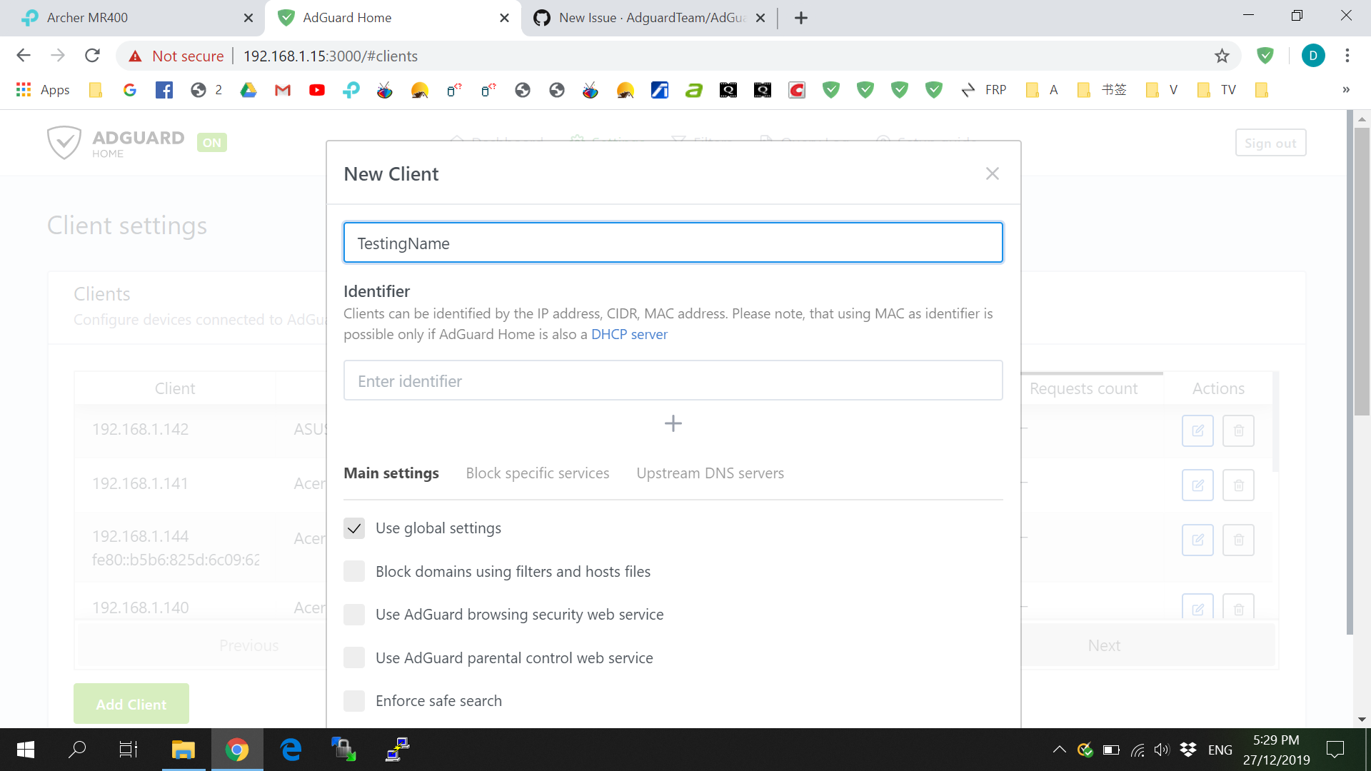 Client Name Issue(UI Problem) · Issue #1314 · AdguardTeam/AdGuardHome ...