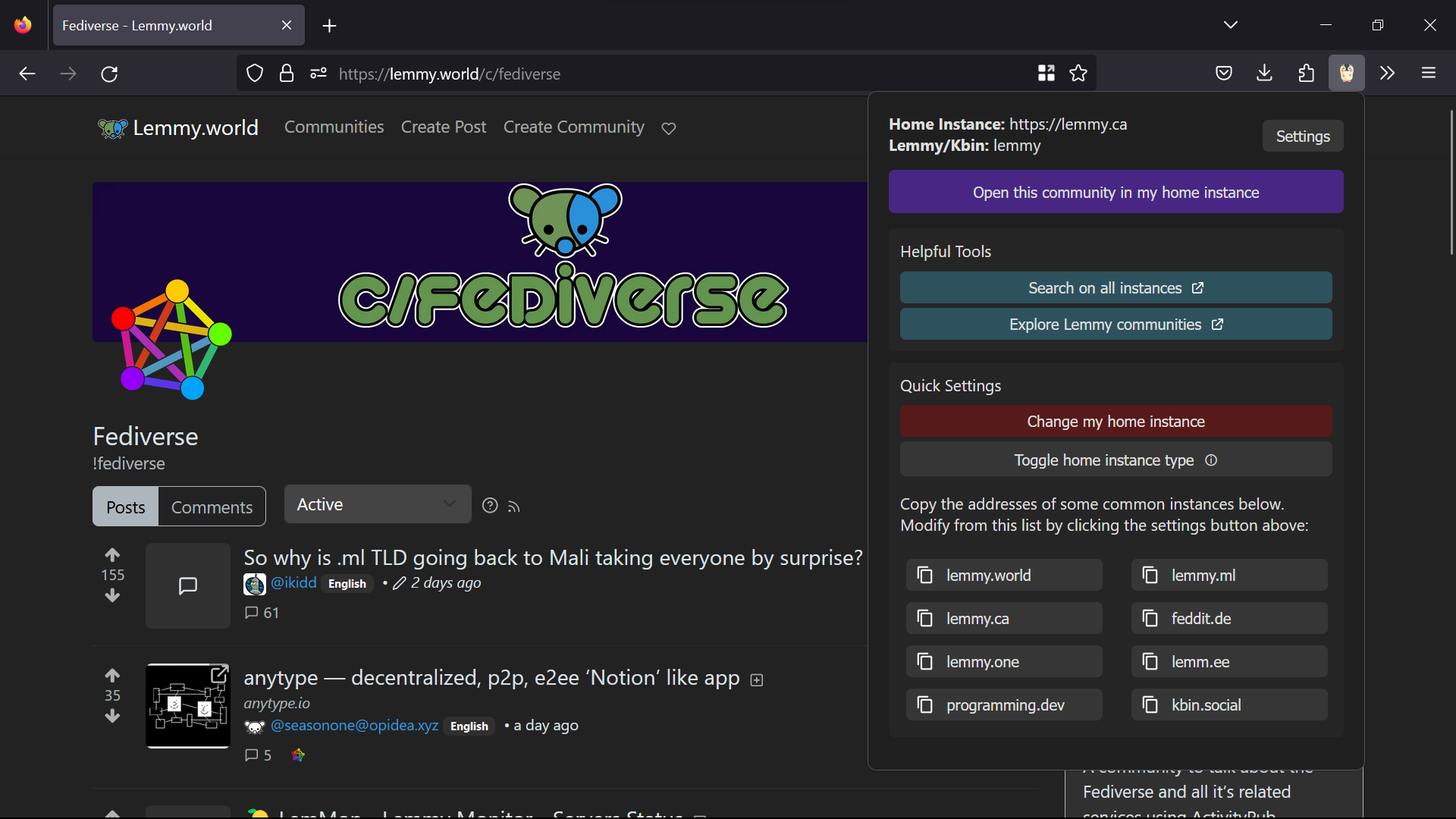 GitHub - cynber/lemmy-instance-assistant: Browser extension to help make Lemmy & Kbin easier to use
