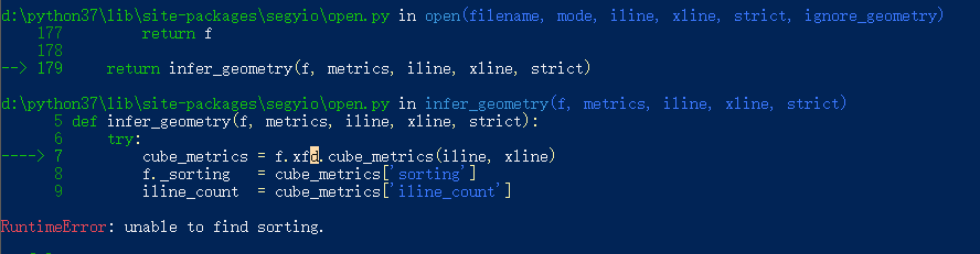 Unable to Find sorting · Issue #309 · equinor/segyio · GitHub