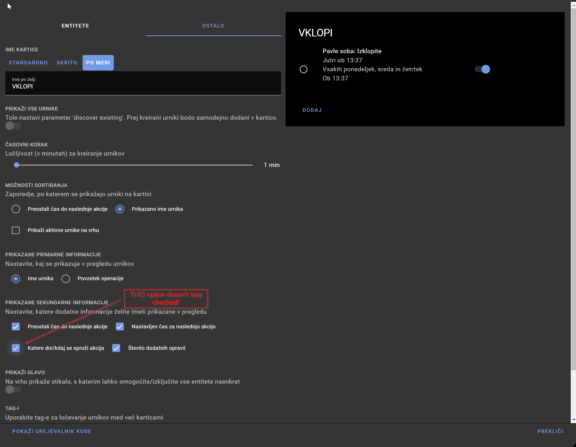 Repeated days of the week not working? · Issue #605 · nielsfaber/scheduler-card · GitHub