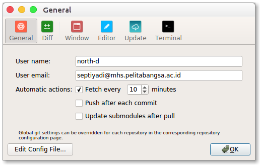 Set Username & Email for Authentication to Git on GitAHead · Issue #6 · geekdive/Issue ...