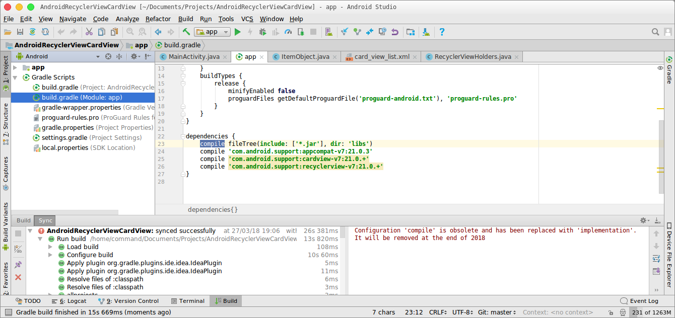 How To Solve Configuration Compile Is Obsolete And Has Been Replaced With Implementation