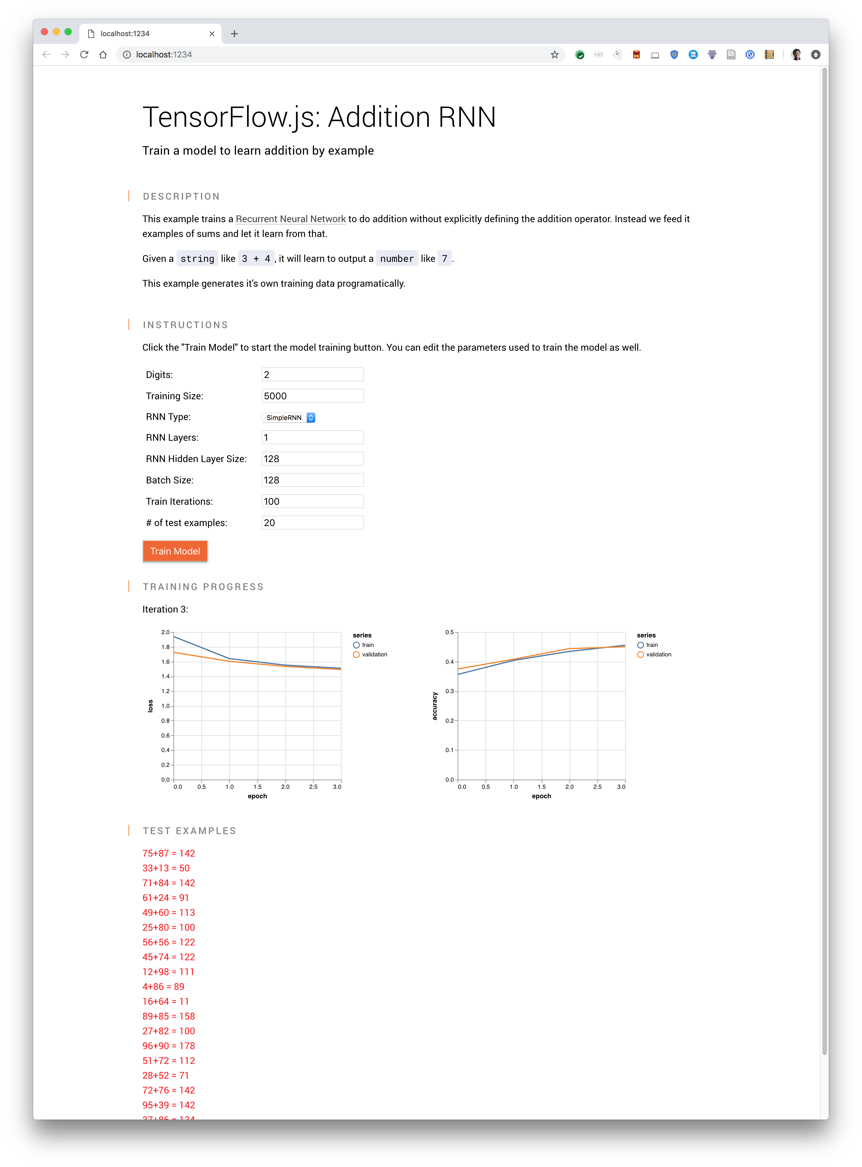 Integrate Tfjs Vis Refresh Look And Feel Of Examples Addition Rnn Cart Pole And Mnist By