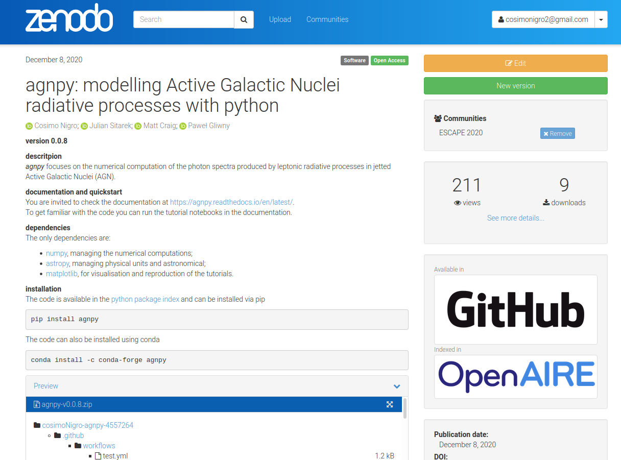 Create an entry in zenodo for gammaALPs · Issue #9 · me-manu/gammaALPs ...