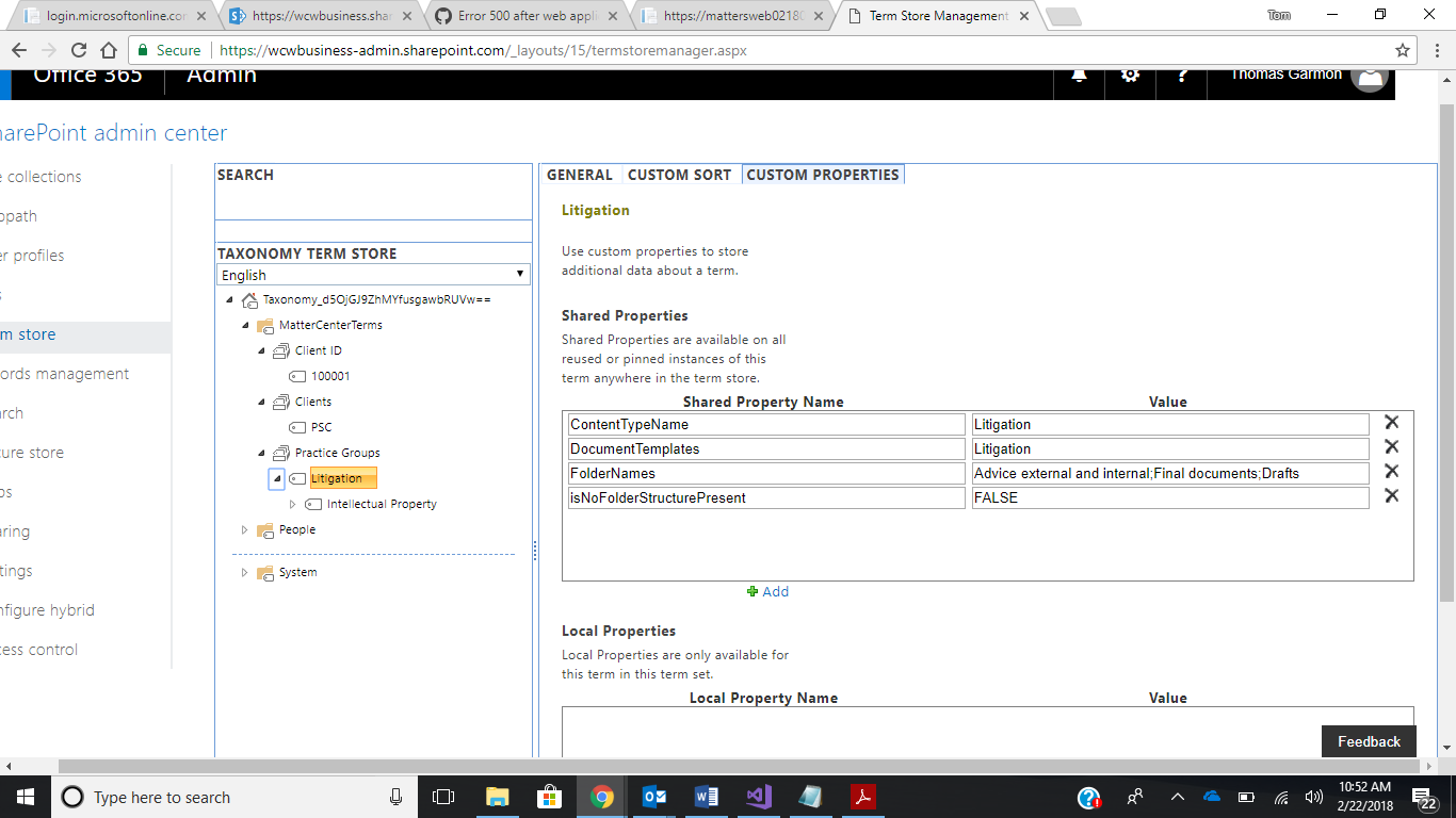 Term Store Client and Practice Area Settings · Issue #831 · microsoft ...