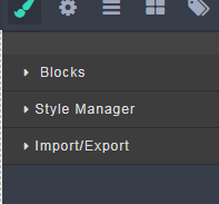 Create copy of import and export button inside block manager in form of accordian · Issue #1201 ...