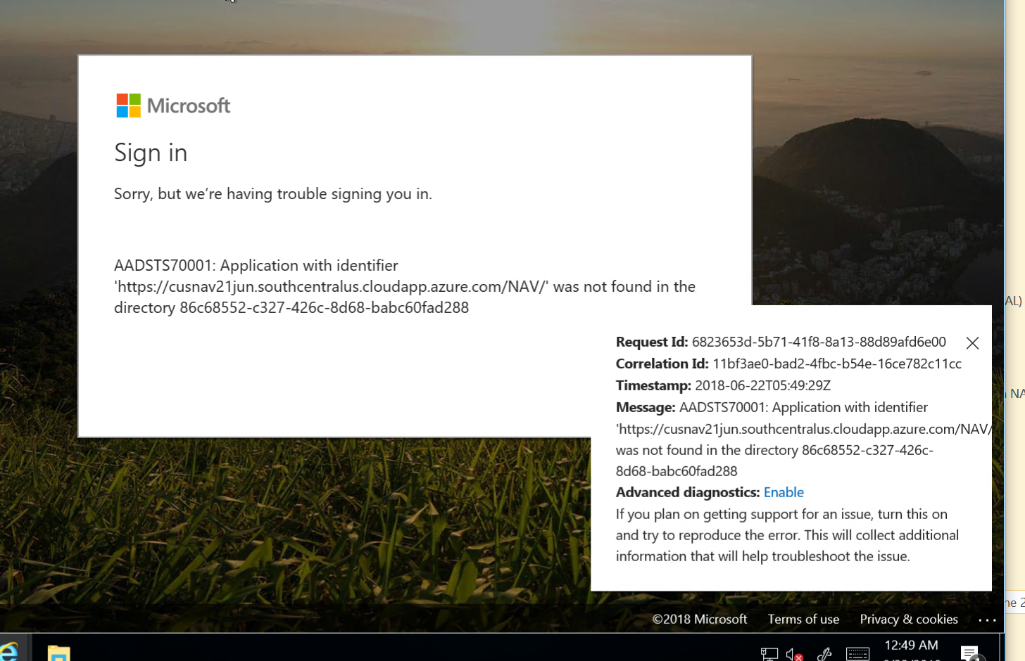 O365 Sign In Issue With Aka Ms Getnav Nav 2018 Na · Issue 219 · Microsoft Nav Docker · Github