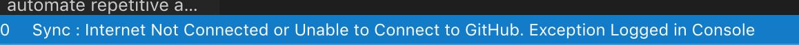 Can't sync: Internet not connected or unable to connect to github · Issue #919 · shanalikhan ...