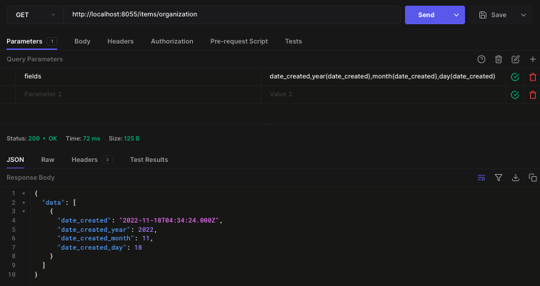 All Datetime function return null in API call · Issue #16494 · directus/directus · GitHub