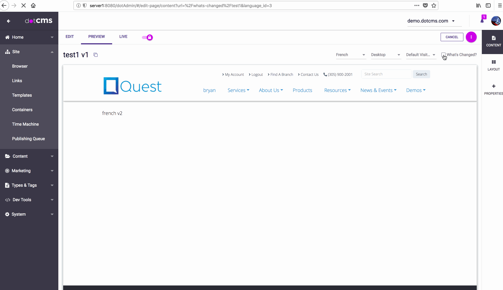 Language drop down isn't working when you enable the whats changed feature · Issue #15024 ...