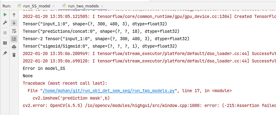 wierd behavior while running the inference on 2 different deep learning ...