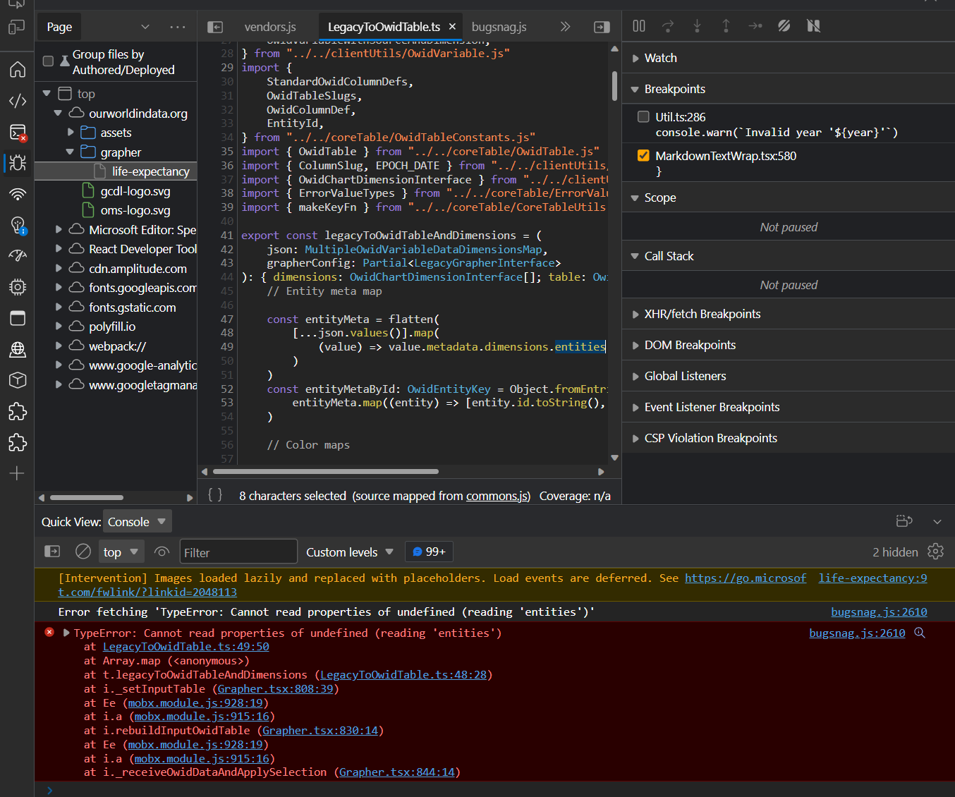 Report more types of failure to Bugsnag · Issue #1127 · owid/owid-grapher · GitHub