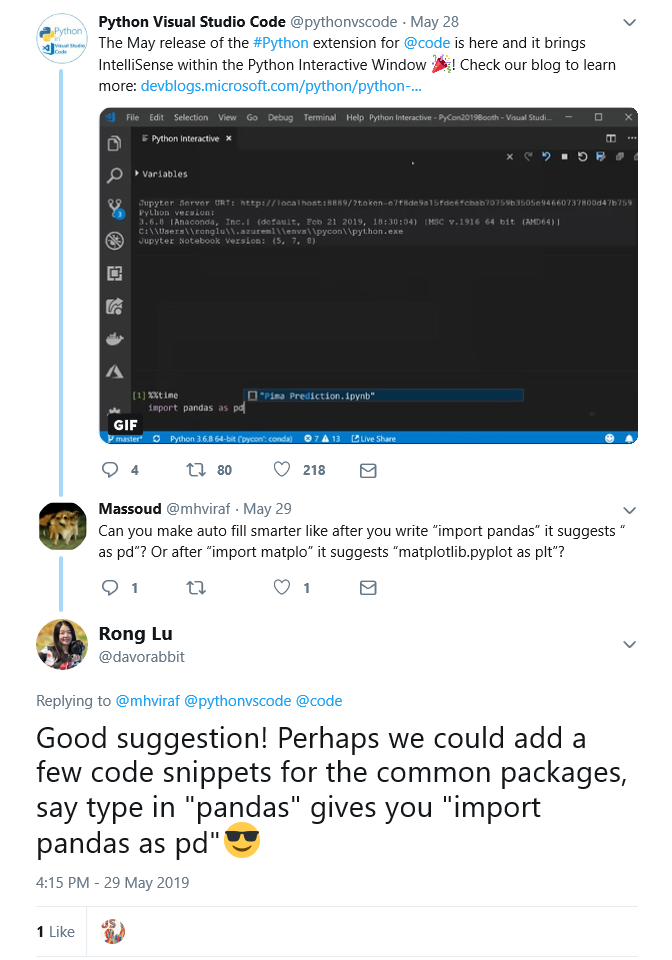 Smarter auto-complete for common packages · Issue #1484 · microsoft/vscode-jupyter · GitHub