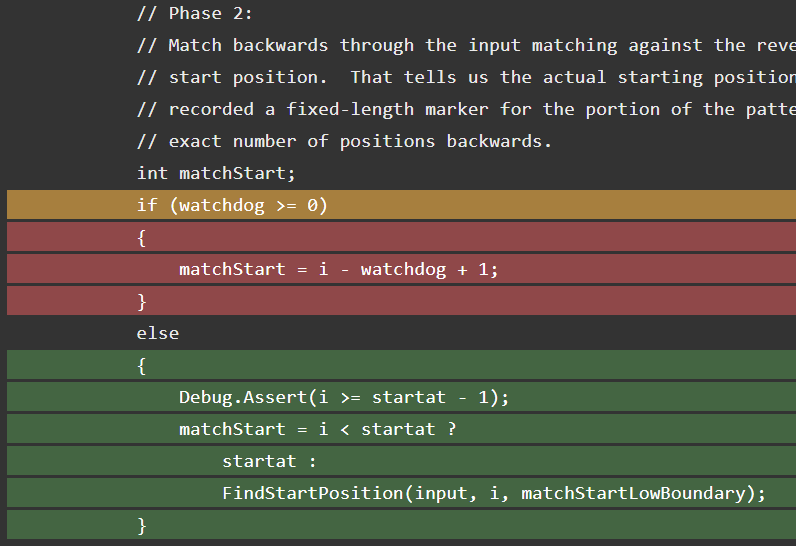 RegexOptions.NonBacktracking fixed-length markers never triggered ...