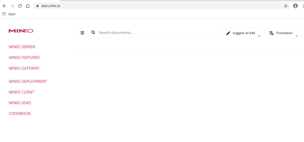 Docs page is broken · Issue #10037 · minio/minio · GitHub