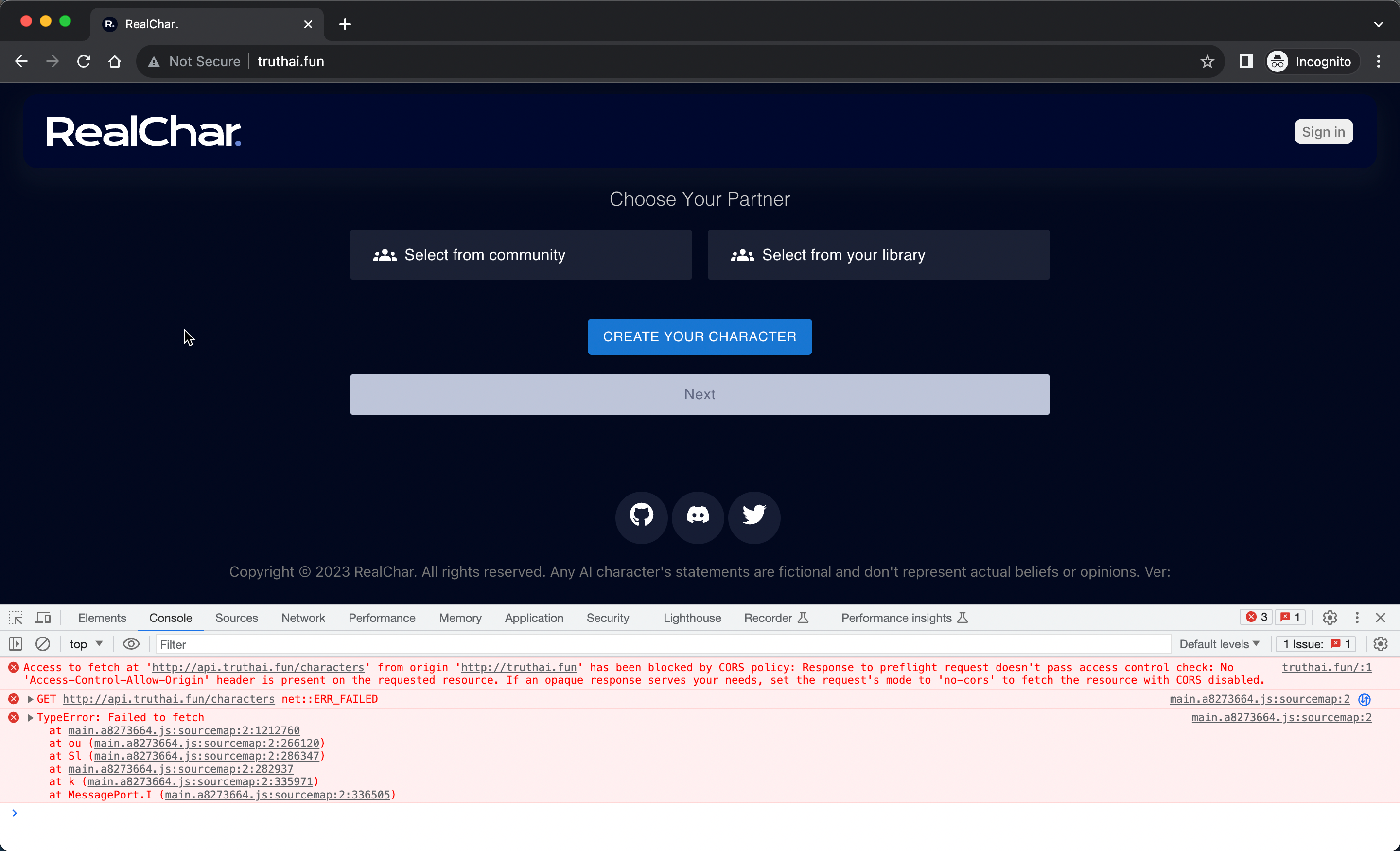 Deployed to the server, access error `CORS error` · Issue #413 · Shaunwei/RealChar · GitHub