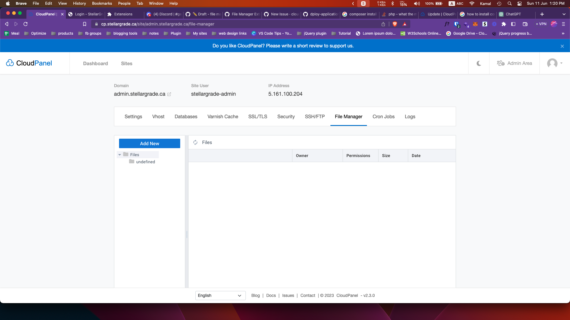 file manager is not working correctly- unzip of files is bugged · Issue #291 · cloudpanel-io ...
