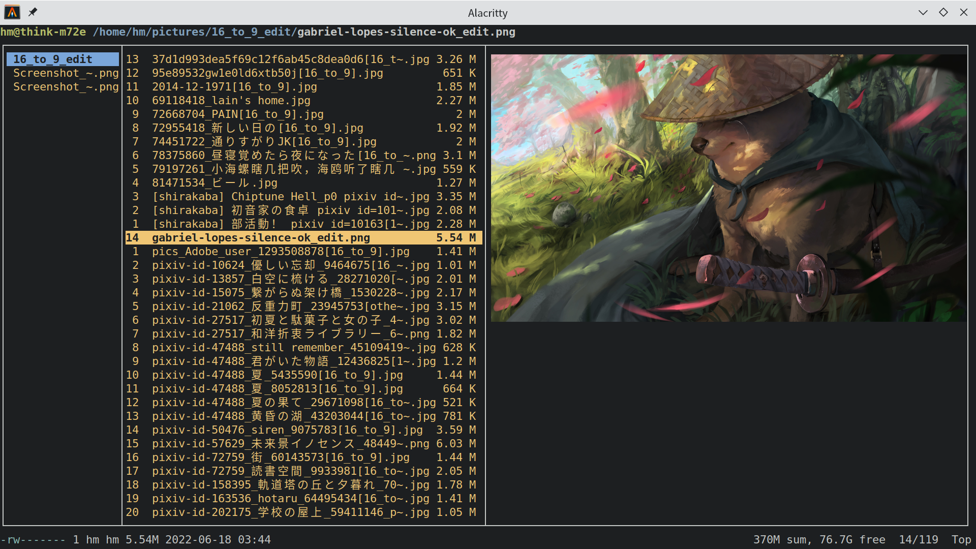 image preview would not fill up the last columns in Konsole · Issue #2688 · ranger/ranger · GitHub