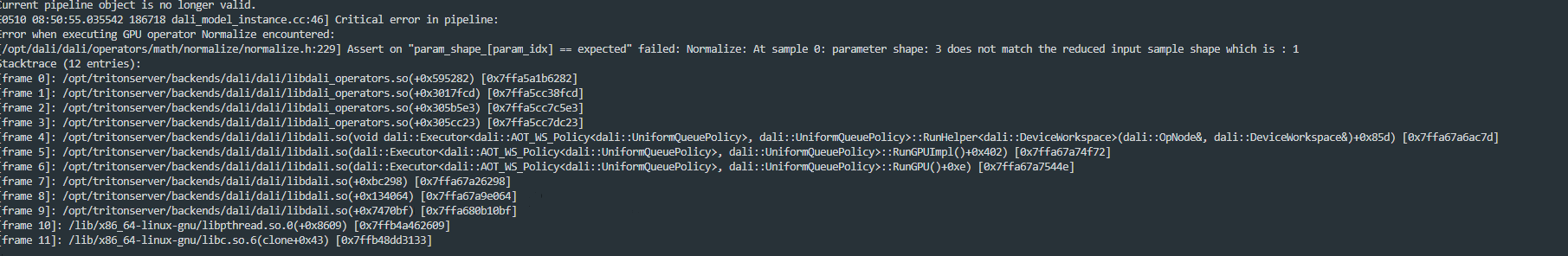 Invalid argument: model input must specify 'dims' for xxxx · Issue #4840 · NVIDIA/DALI · GitHub
