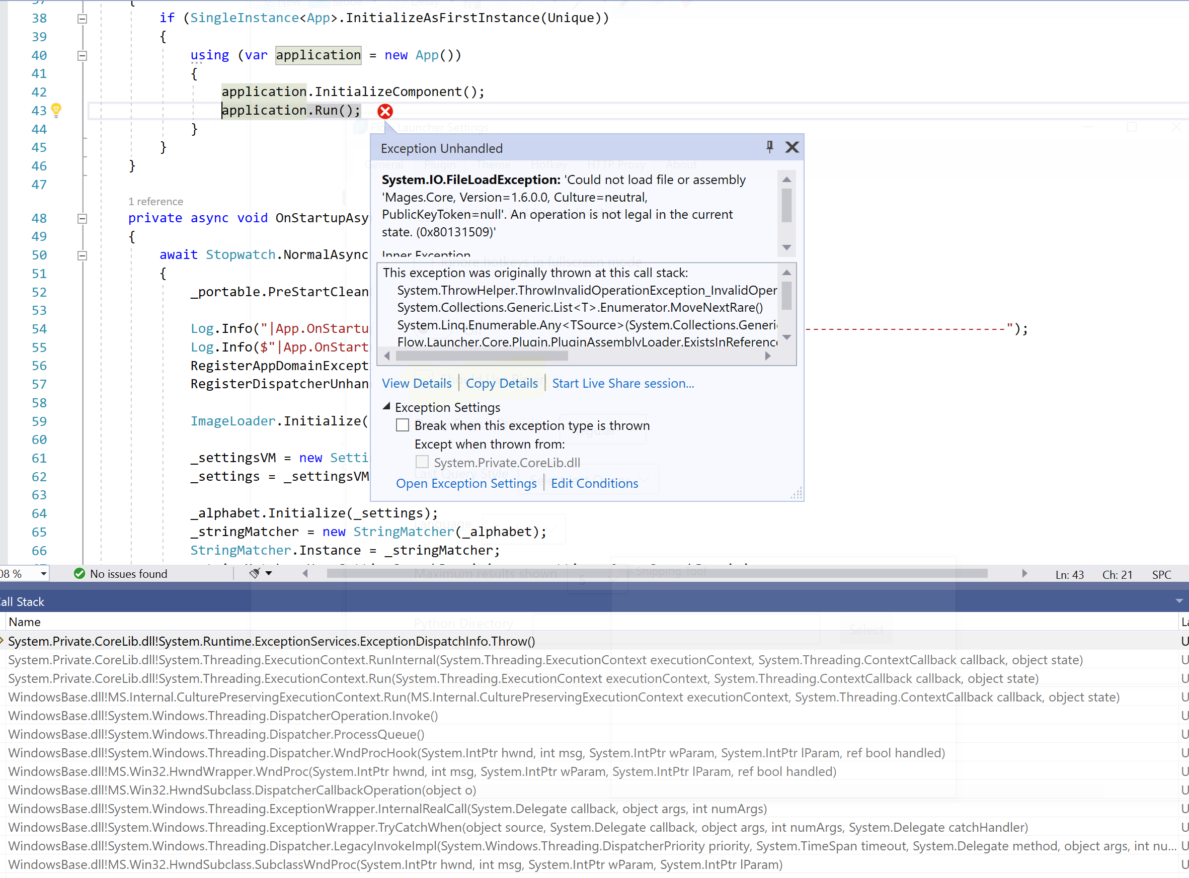 Dev branch: Error- Operation not legal · Issue #406 · Flow-Launcher/Flow.Launcher · GitHub