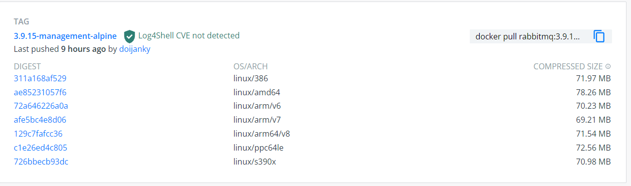 3.9.15-management-alpine is missing the amd64 arch · Issue #556 · docker-library/rabbitmq · GitHub