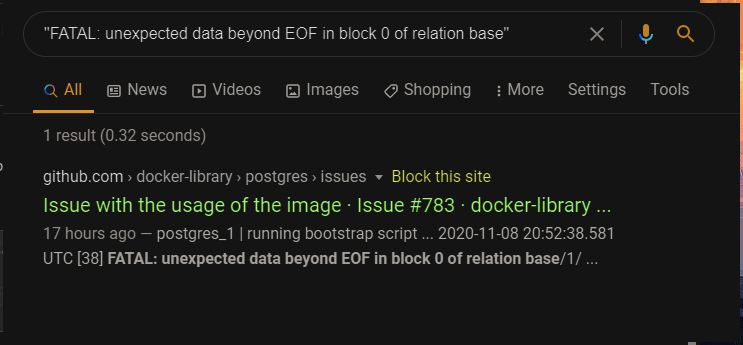 Issue With The Usage Of The Image · Issue 783 · Docker Librarypostgres · Github 