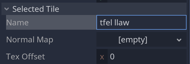 Selected tile name accepts keystrokes in reverse in inpsector · Issue #44880 · godotengine/godot ...
