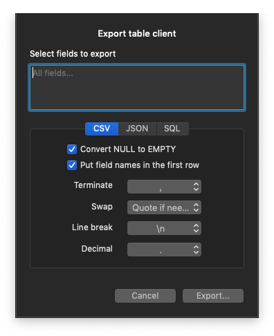 Import From CSV Error - Unexpected delimiter · Issue #1172 · TablePlus/TablePlus · GitHub