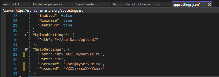 SmtpSettings in appsettings.json · serenity-is · Discussion #6569 · GitHub