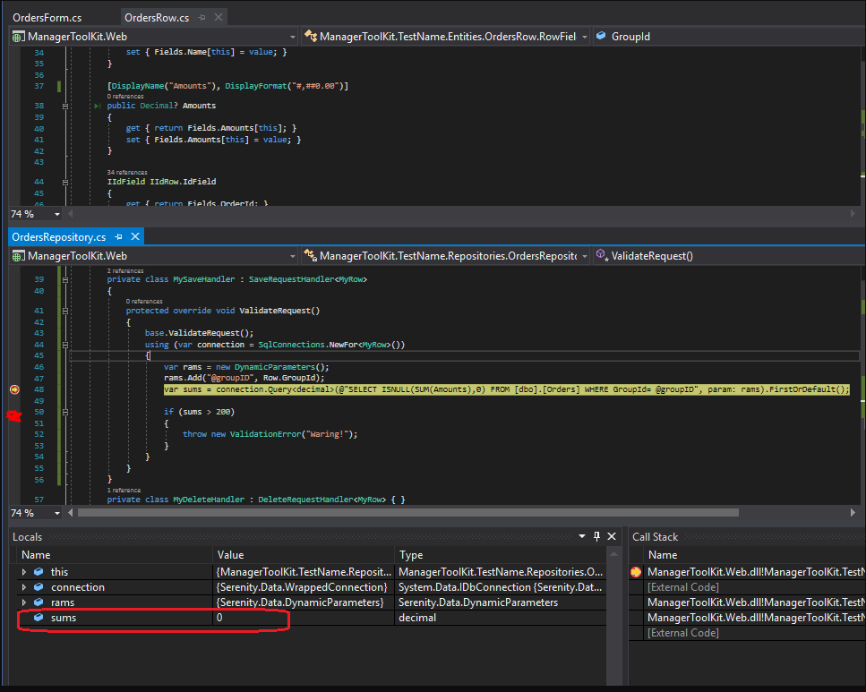 Check total a column when the input · Issue #4514 · serenity-is ...