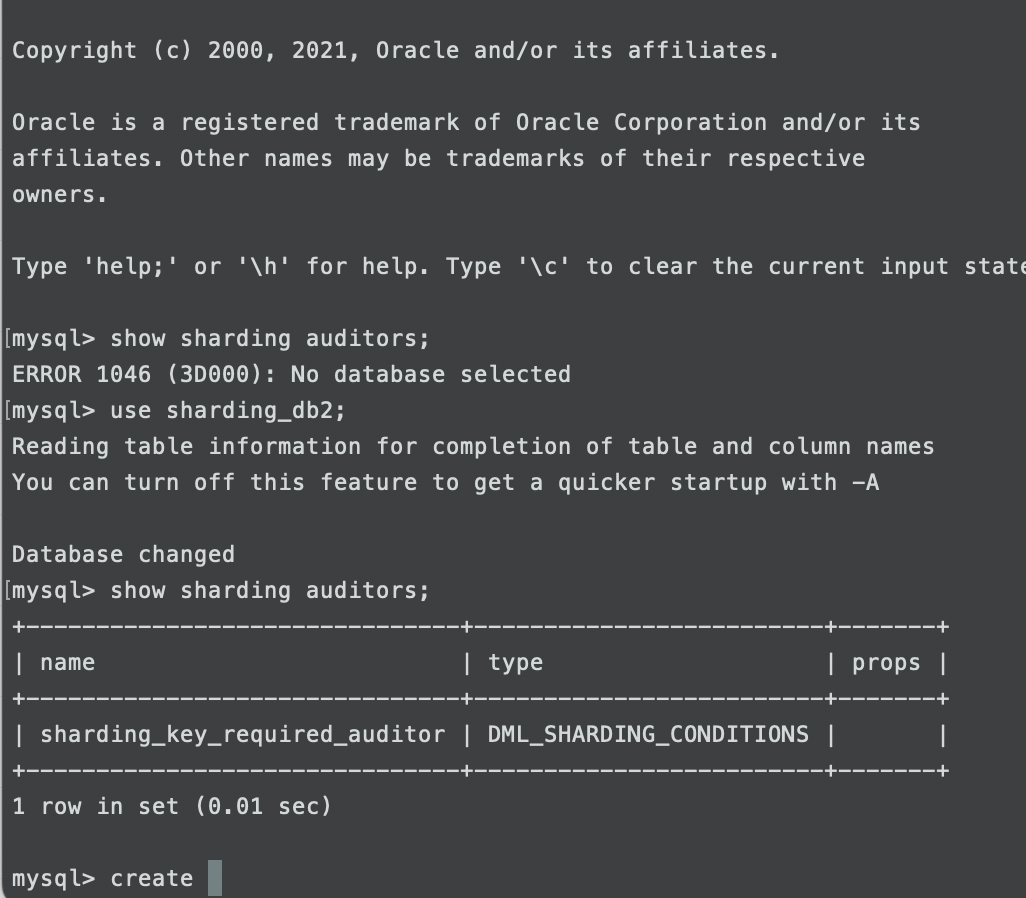 SHOW SHARDING AUDITORS Not support. · Issue #19020 · apache/shardingsphere · GitHub
