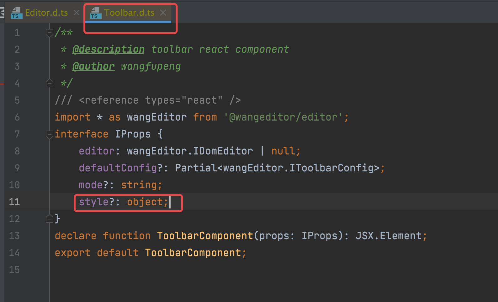 Editor/Toolbar组件能否增加className属性 · Issue #4833 · wangeditor-team/wangEditor · GitHub